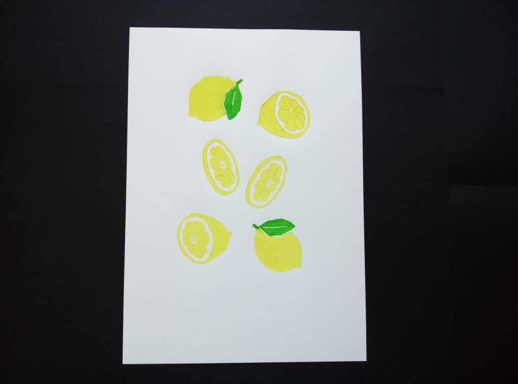 Lemon Lino Print - Heather Cogle