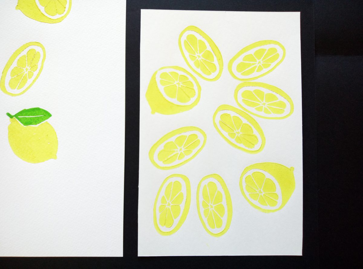 Lemon Lino Print - Heather Cogle