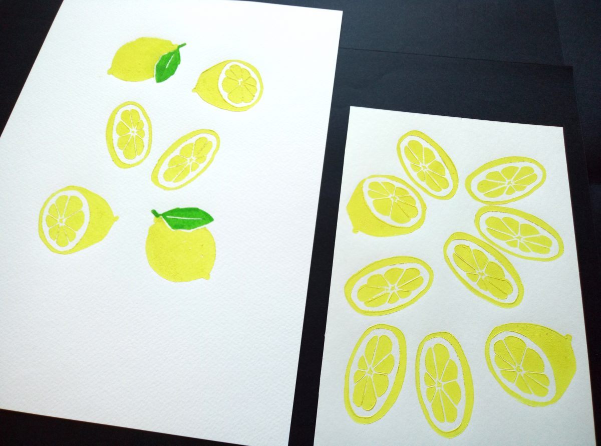 Lemon Lino Print - Heather Cogle