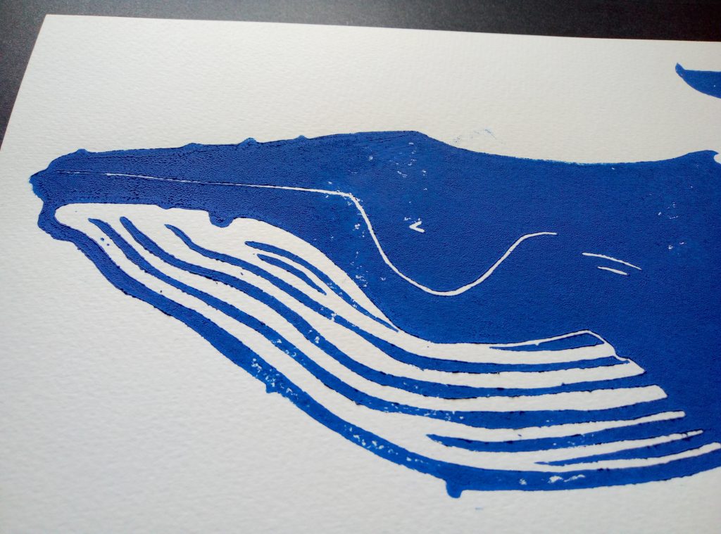 Whale Lino Print - Heather Cogle
