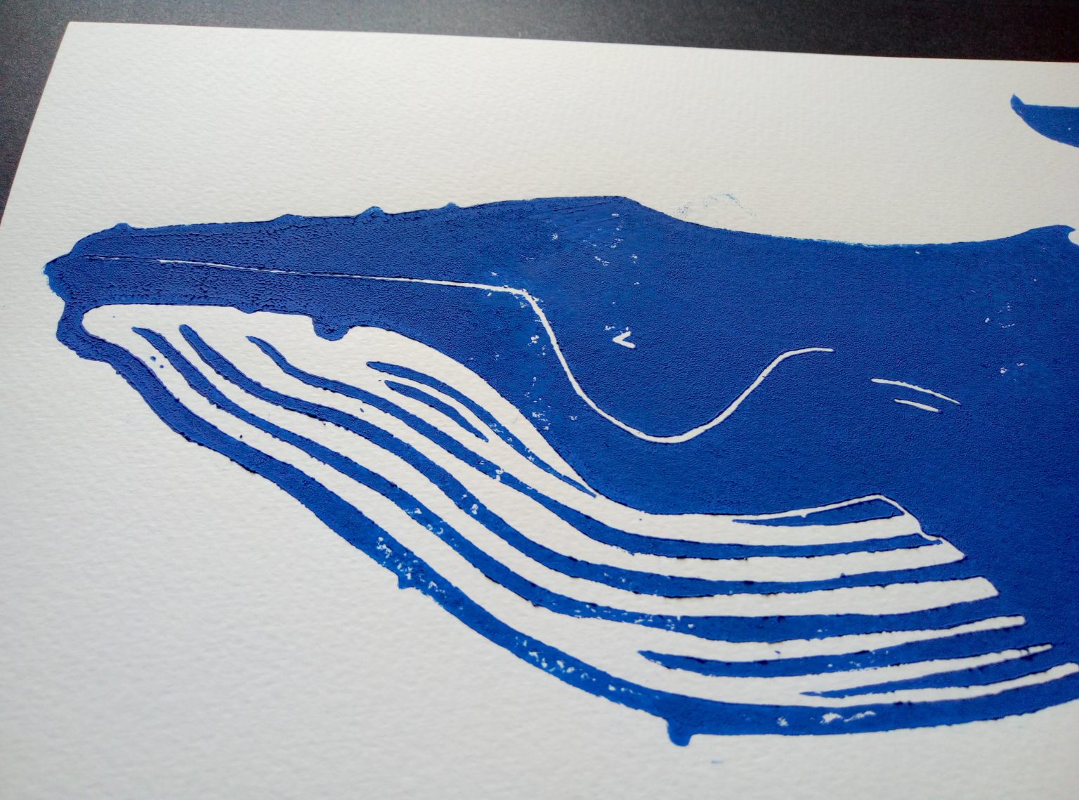 Whale Lino Print - Heather Cogle